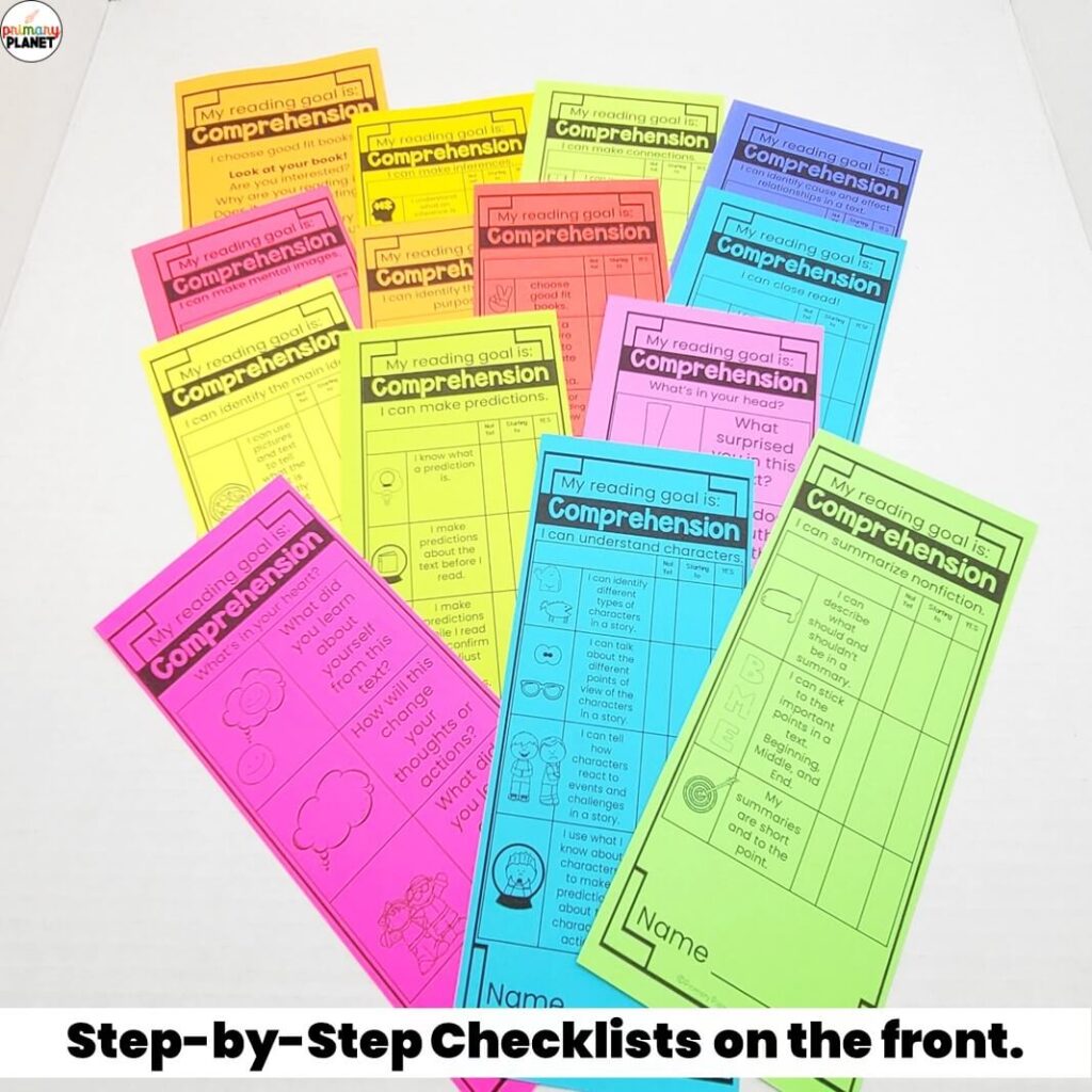 Reading Comprehension Strategies and Fun Reading Goal Setting Bookmarks ...