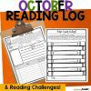 Fun October Reading Log Printable - October Reading Challenges ...