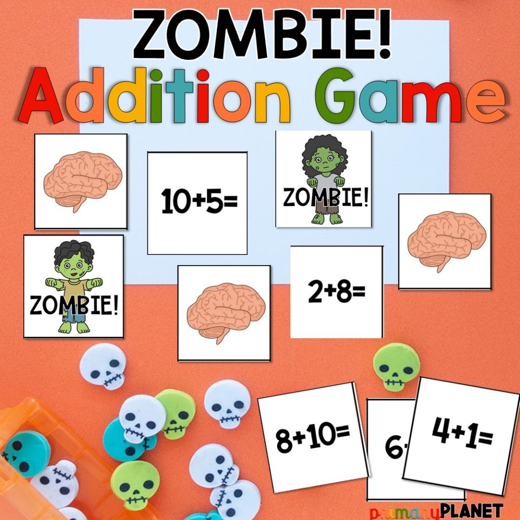 Frighteningly Fun Addition Facts Game - Zombie Math Game - Primary Planet