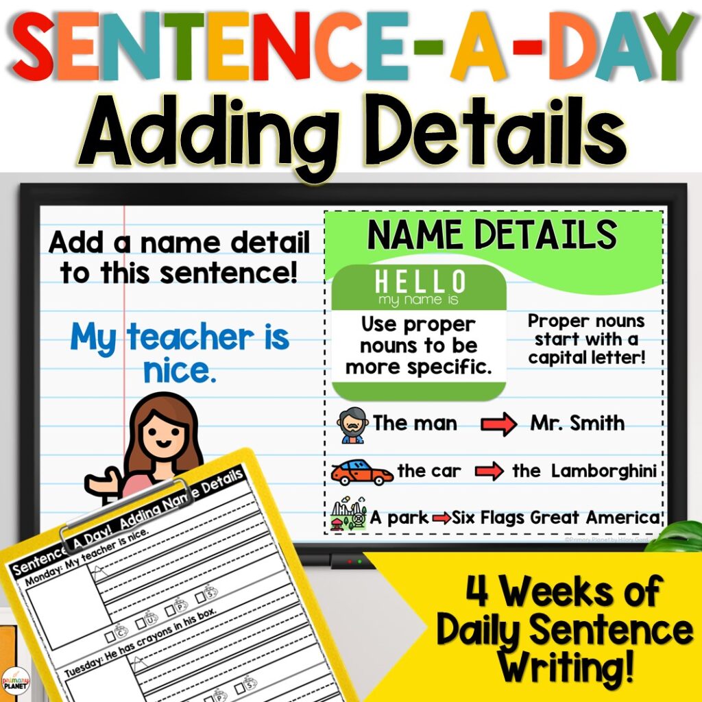 How to Add Details to Writing Mini-Lessons - Primary Planet