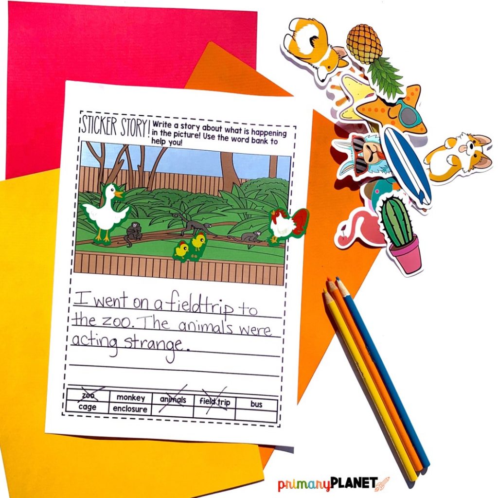 Stickers + Writing: Spring Sticker Stories Creative Writing Center ...