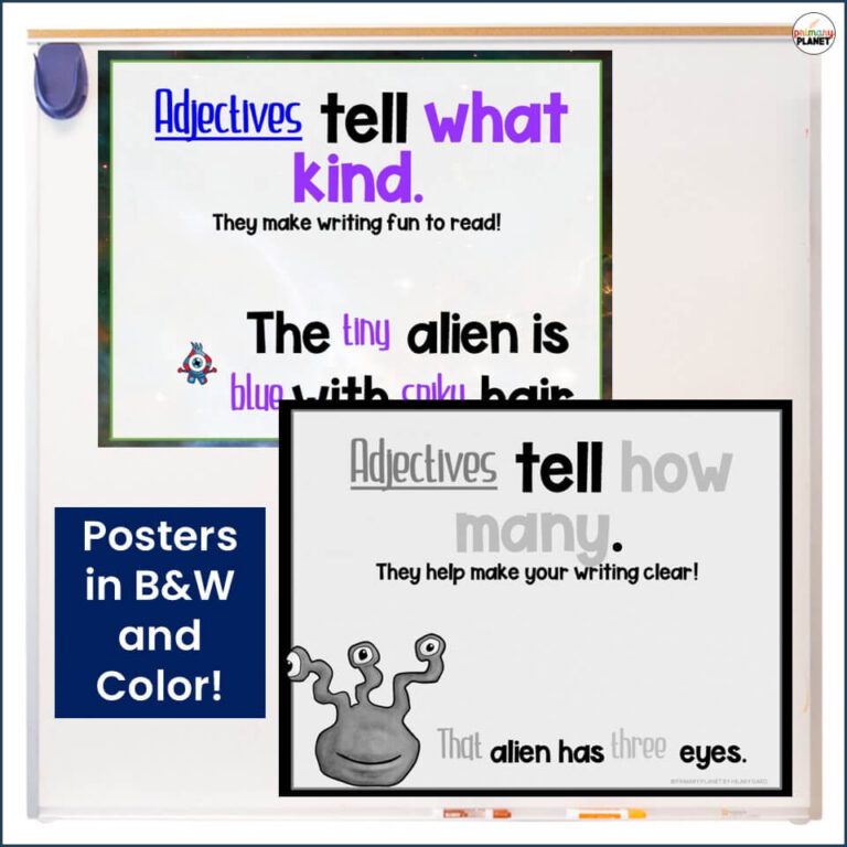 Adjective Worksheets and Fun Adjective Games - Adjective Aliens ...