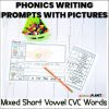 Phonics Worksheets for Writing - Mixed Short Vowel CVC Words Picture ...