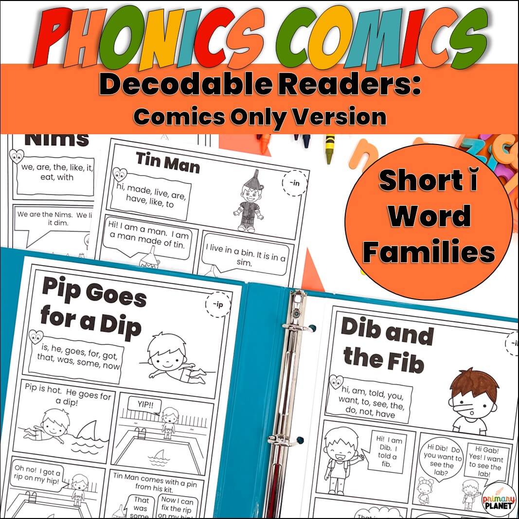Phonics Readers - Short i CVC Word Families - Phonics Comics ...