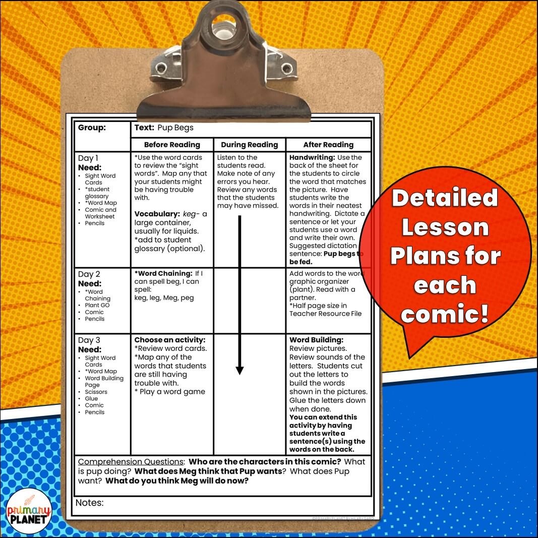 Short e CVC Word Families Phonics Comics! - Phonics Decodable Readers ...
