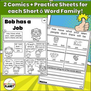 Phonics Decodable Texts - Short o CVC Word Families - Phonics Comics ...