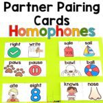 Fun Homophone Words Activity - Partner Pairing Cards - Primary Planet