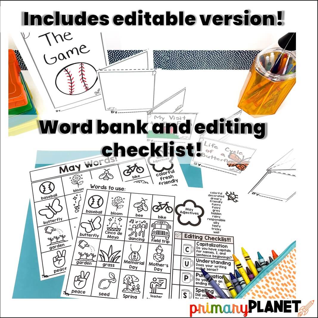 Delightful May/ Spring Blank Writing Mini-Book Templates - May 4th ...