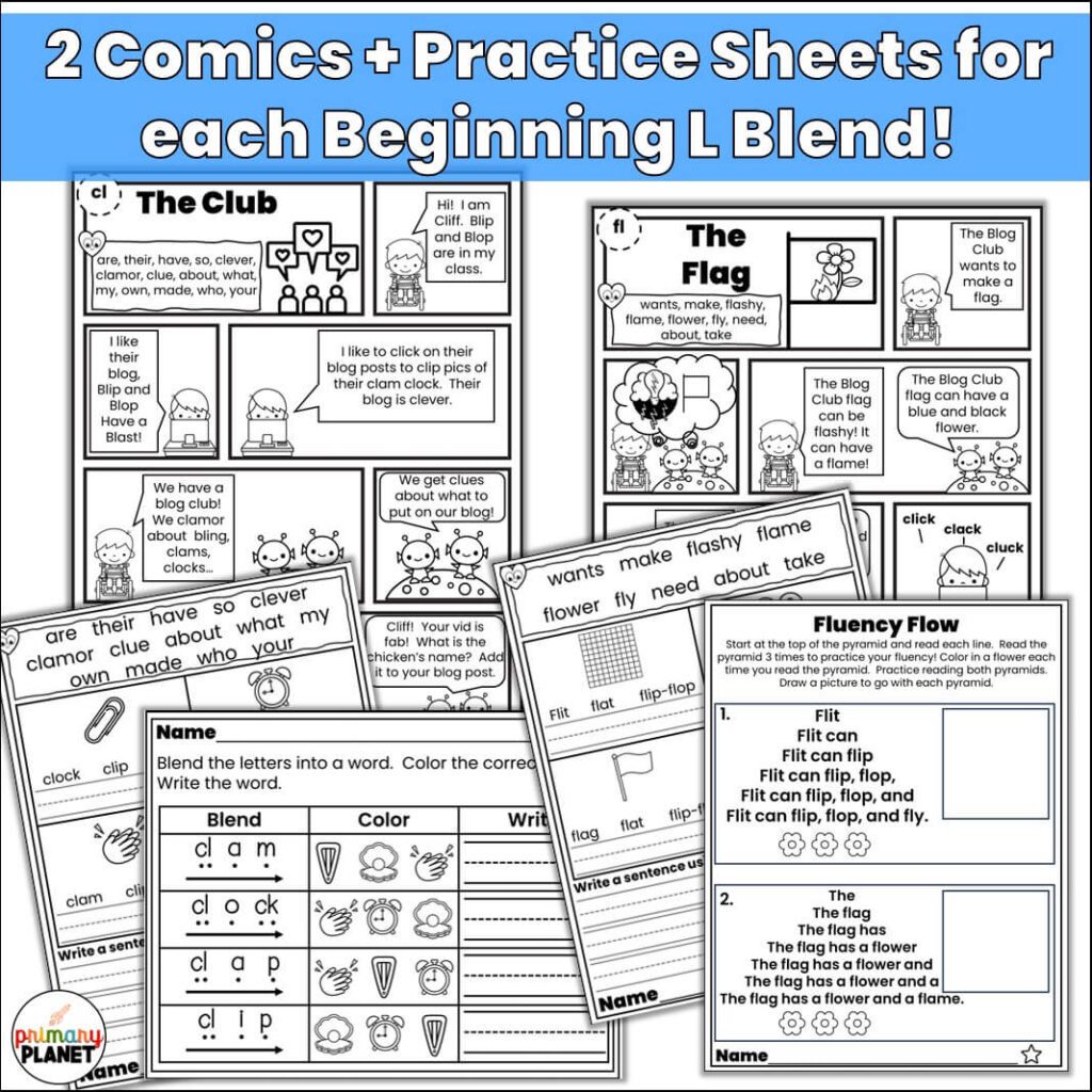 L Blends Decodable Readers + Teaching Reading Science of Reading ...