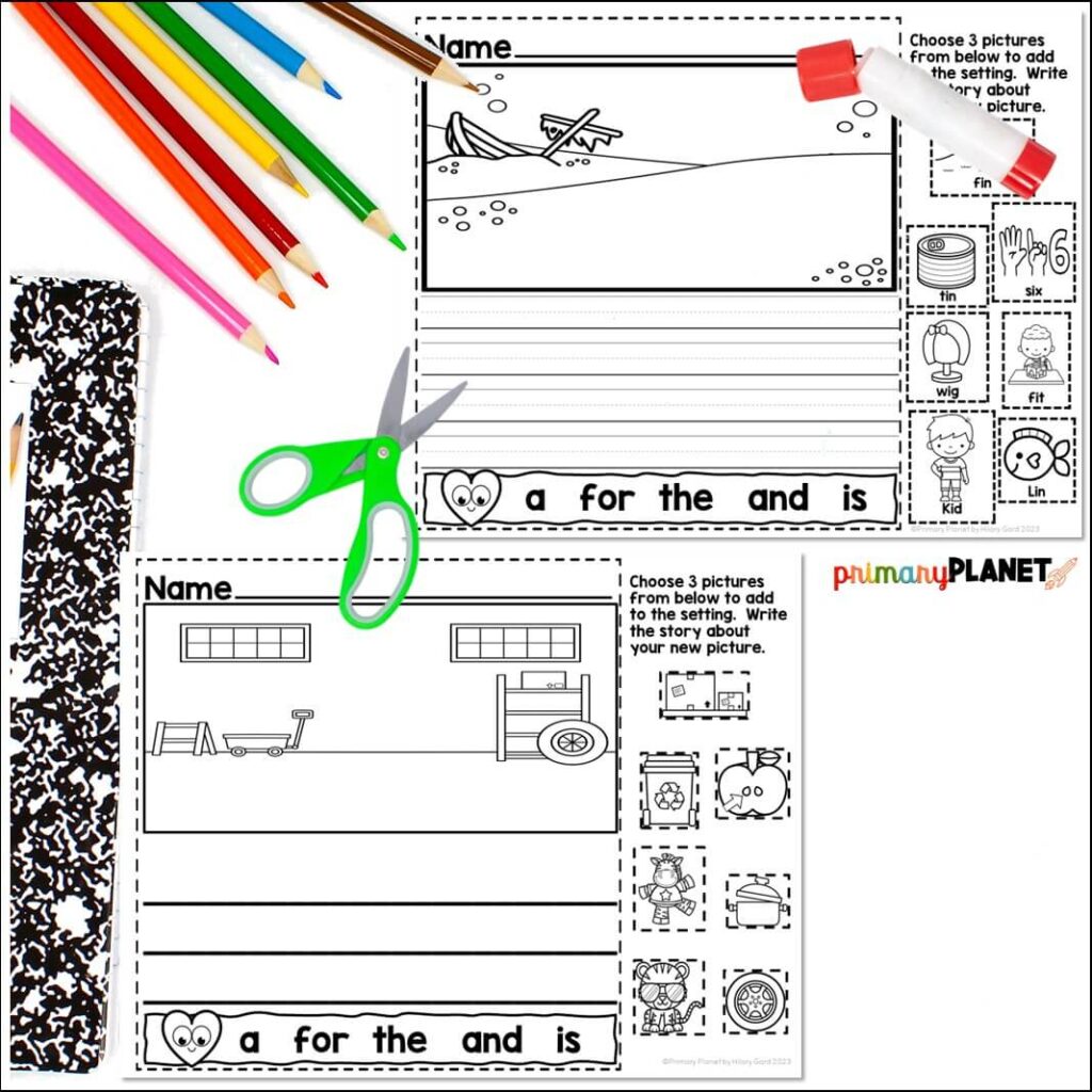 Read and Write Short i CVC Words Picture Prompt Writing - Phonics ...