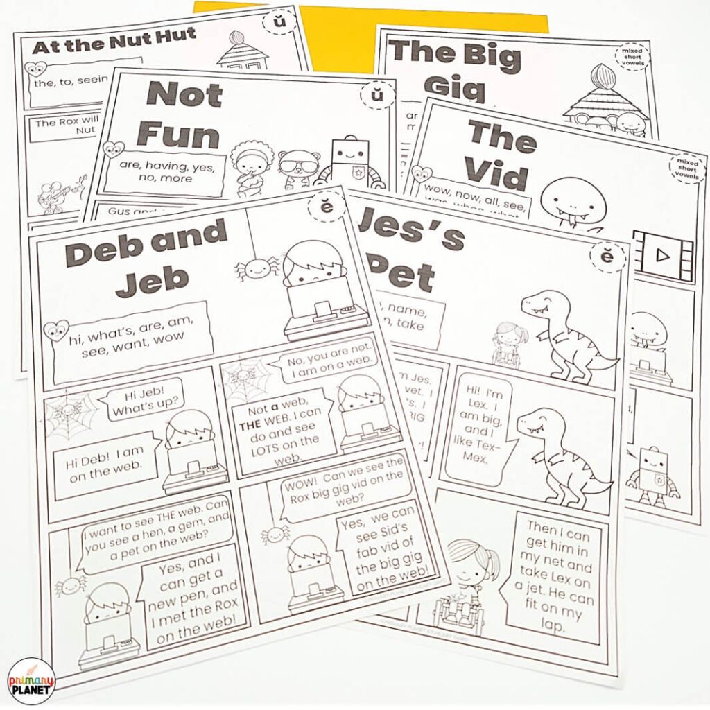 Decodable Phonics Readers - Mixed Short Vowel Families Decodables ...