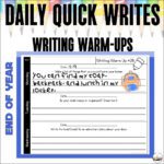 End of Year Daily Writing Warm-Ups - Creative Writing Logs - Quick ...
