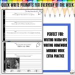 End of Year Daily Writing Warm-Ups - Creative Writing Logs - Quick ...