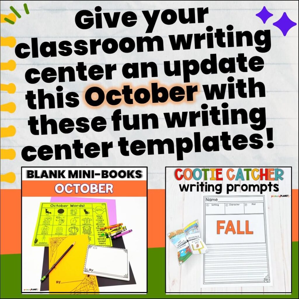 Fall Writing Station Activities - October Writing Mini-Books and ...