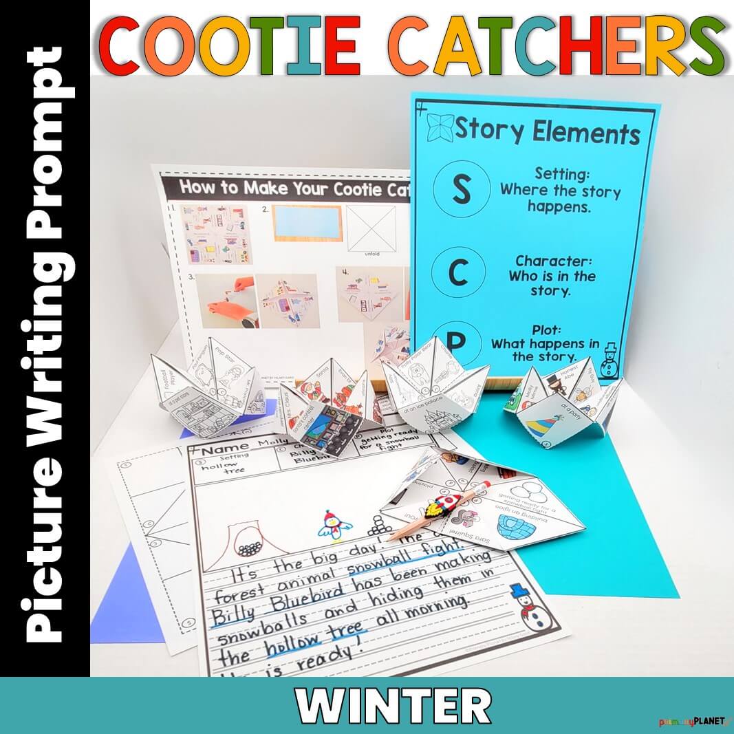 Winter Writing Activities and Picture Writing Prompts - Cootie Catchers ...