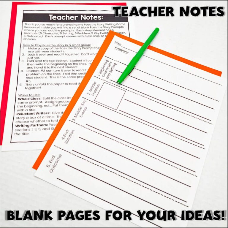 Narrative Story Writing Games - Story Elements Picture Prompts ...