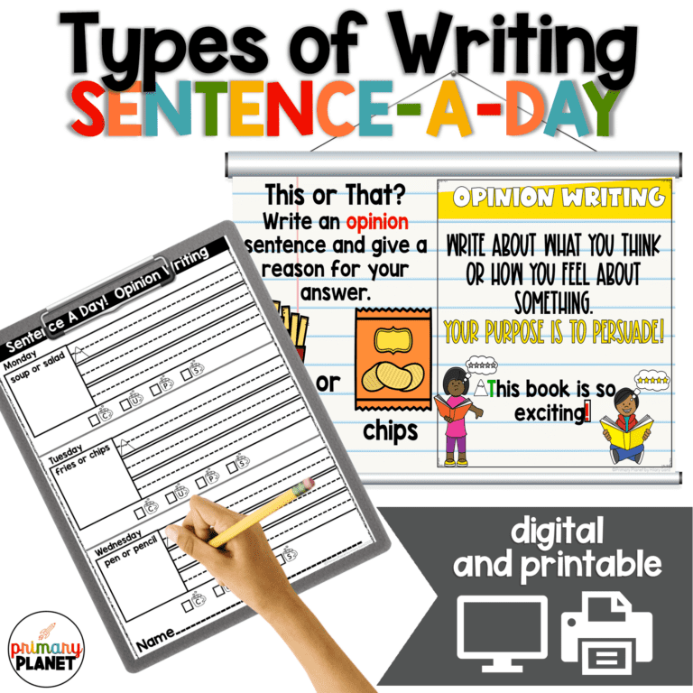 Sentence a Day- Types of Writing Mini Lesson Teacher Slides ...