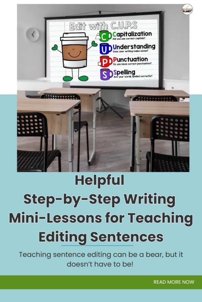 Helpful Step by Step Writing Mini-Lessons for Teaching Editing ...