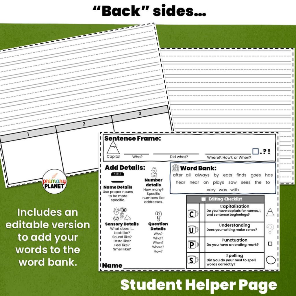 Decodable Sentence Writing - Long Vowel Silent E - Sentence Building ...