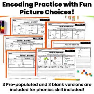 Decodable Sentence Writing Worksheets - Phonics Skills BUNDLE ...