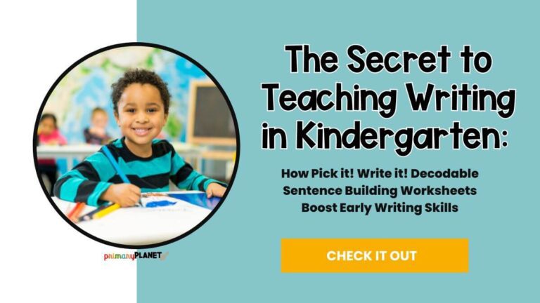 The Secret to Teaching Writing in Kindergarten: How Sentence Building ...