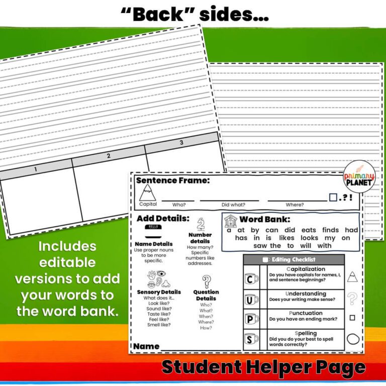 Decodable Sentence Writing Worksheets - Kindergarten Phonics Skills ...