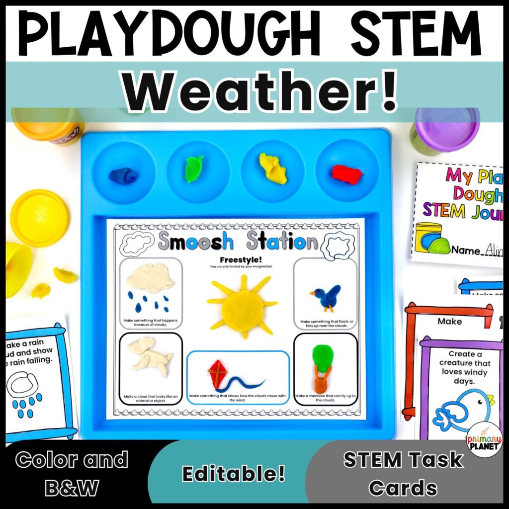 Weather STEM Activities - STEM Playdough Mats - STEAM Challenges for ...
