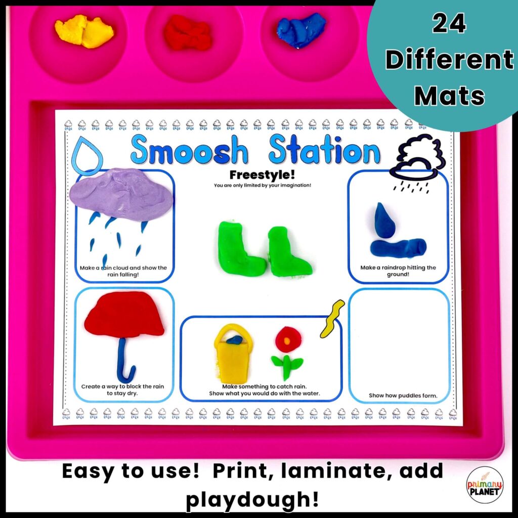 Weather STEM Activities - STEM Playdough Mats - STEAM Challenges for ...